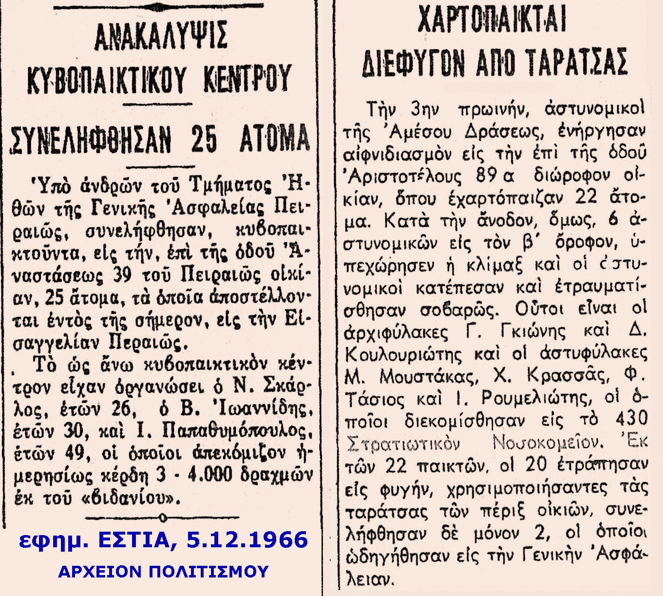 Ανακαλύφθηκε κυβοπαικτικό κέντρο στον Πειραιά και οικία με χαρτοπαίκτες ...