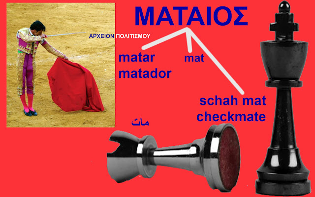 Η «γαλλική» λέξη mat, ο σκακιστικός όρος σαχ-ματ και ο Ισπανός matador ...